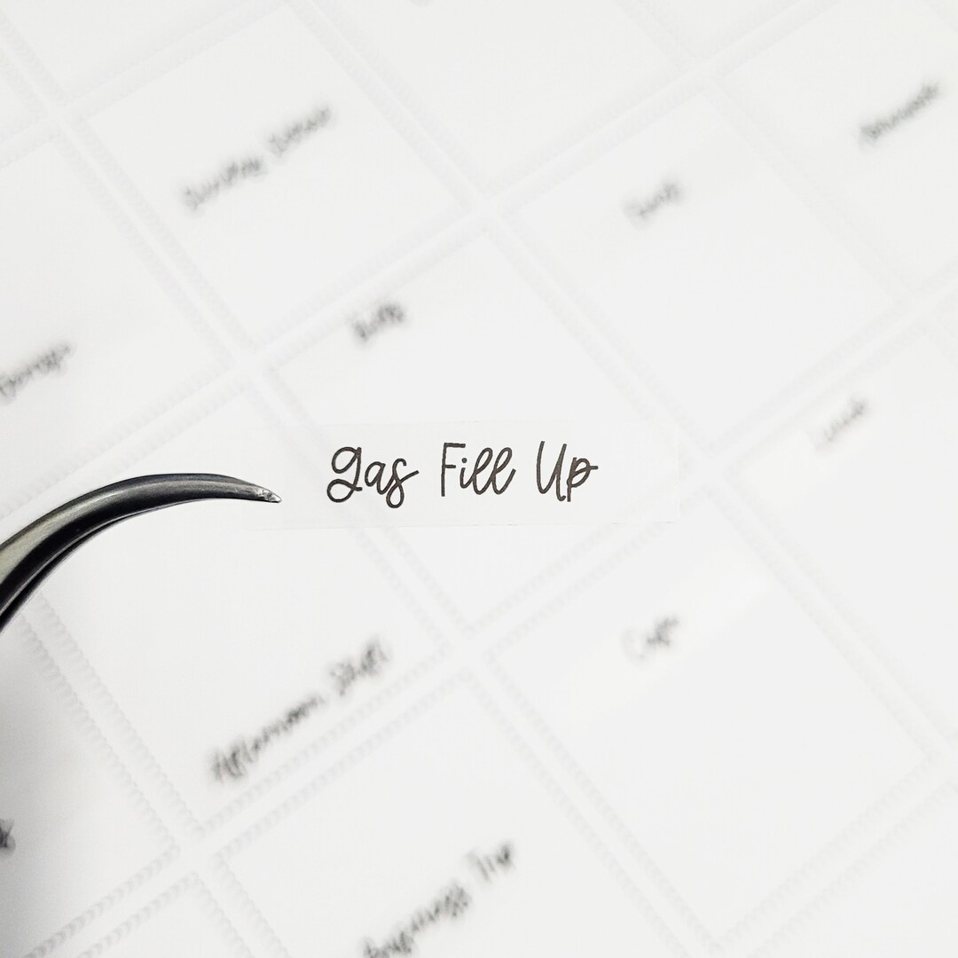 TCC180 35pcs Clear Gas Fill up Stickers / Cursive Letter Stickers ...