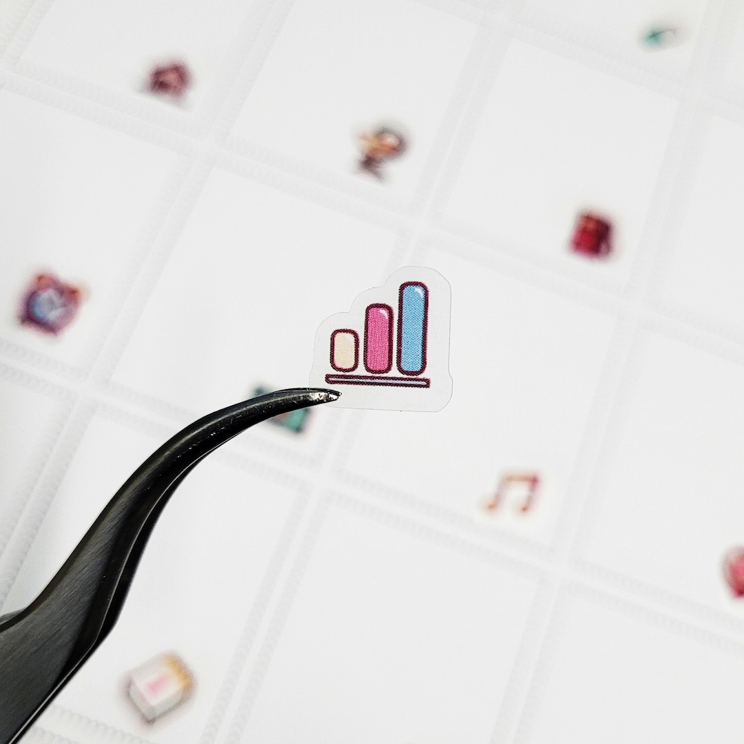C406 Graph Label, up Icon, Cute Sticker and Clear Waterproof Planner ...