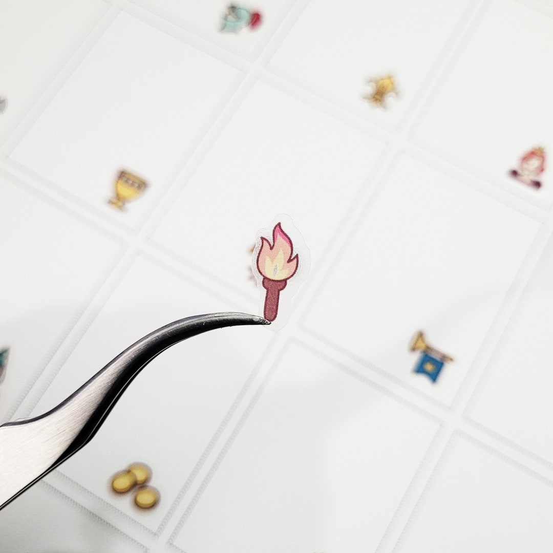 C470 Clear Torchlight Sticker, Game Item Icon, Dungeon and Dragon ...