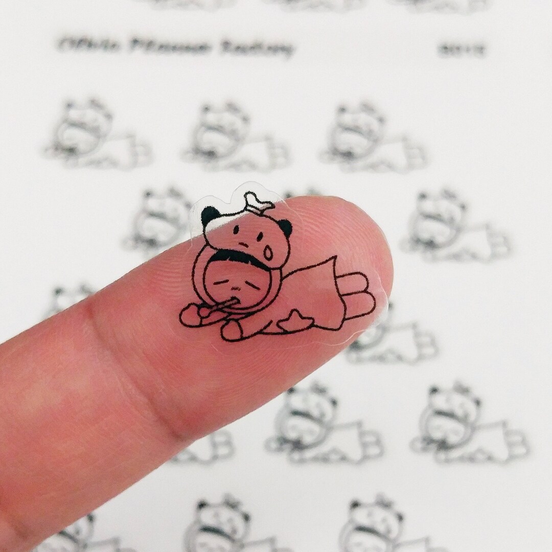 B015 Clear Sick Day Sticker, Clinic Label, Cold Icon, Clear Sticker ...