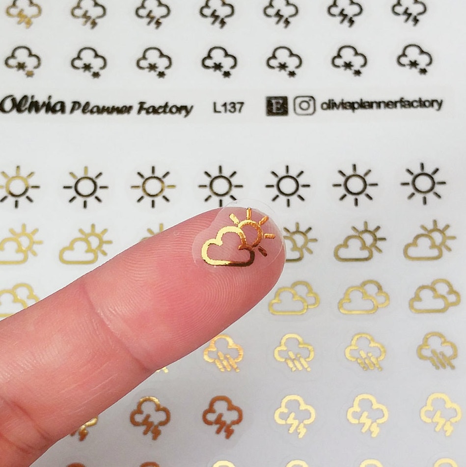 Weather Sticker Weather Label Transparent Sticker Clear - Etsy