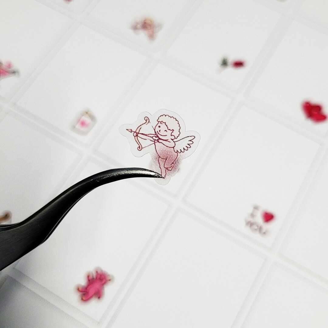 C438 Clear Cupid Sticker, Love Icon, Valentine Stickers, Transparent ...
