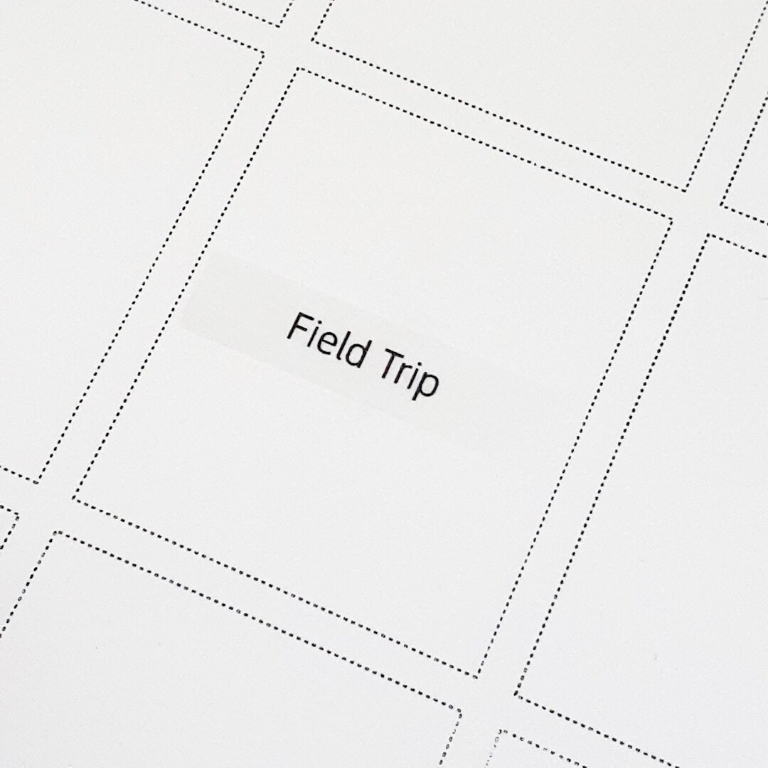 TM012 35pcs Clear FIELD TRIP Stickers / Minimal Letter Stickers ...