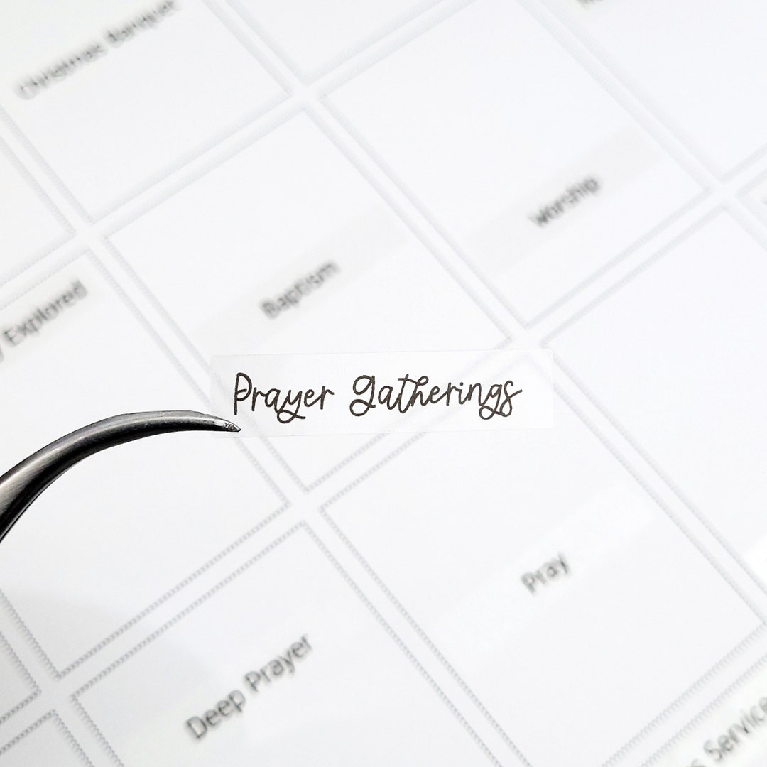 TCC084 35pcs Clear PRAYER GATHERINGS Stickers / Cursive Letter Stickers ...