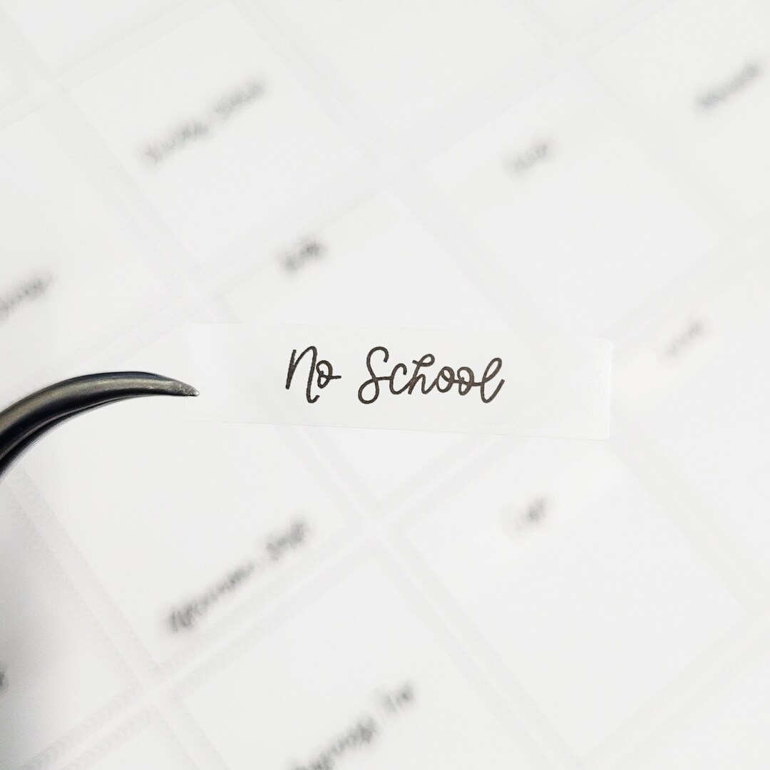 TCC118 35pcs Clear NO SCHOOL Stickers / Minimal Letter Stickers ...
