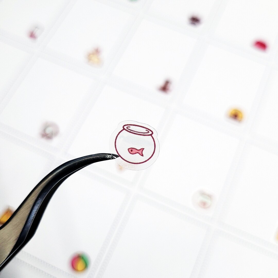 C158 FISH BOWL Stickers / Aquarium Stickers / Pet Stickers / Clear ...