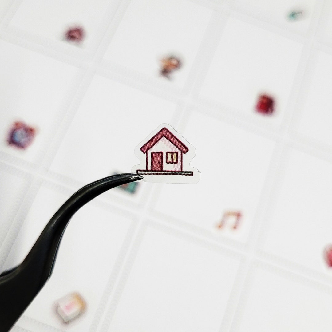 C405 Clear House Sticker, House Label, Cute Sticker, Clear Sticker ...