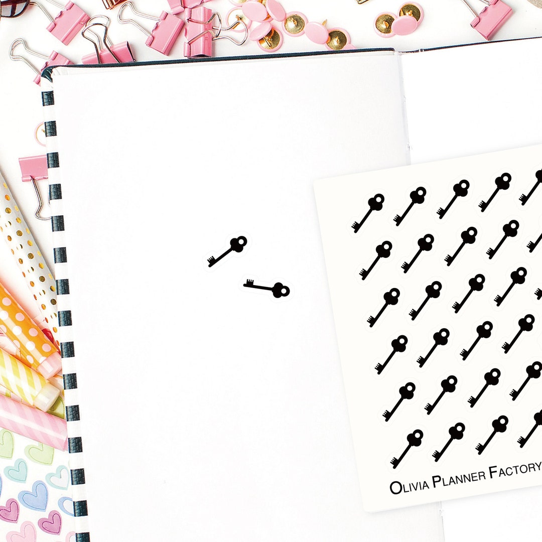 S039 Clear Key Stickers, Solution Stickers, Clear Planner Stickers ...