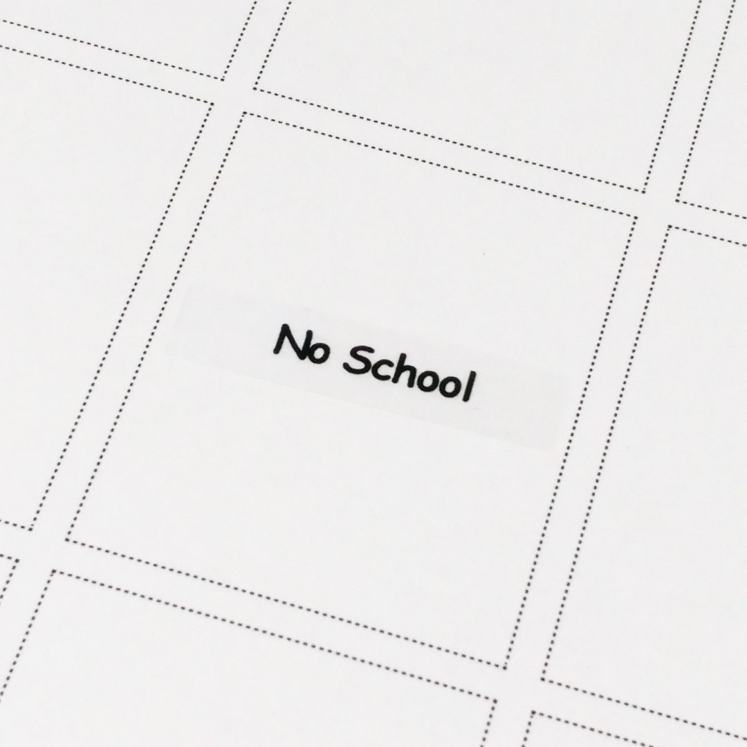 TD118 35pcs Clear NO SCHOOL Stickers / Doodle Letter Stickers / School ...