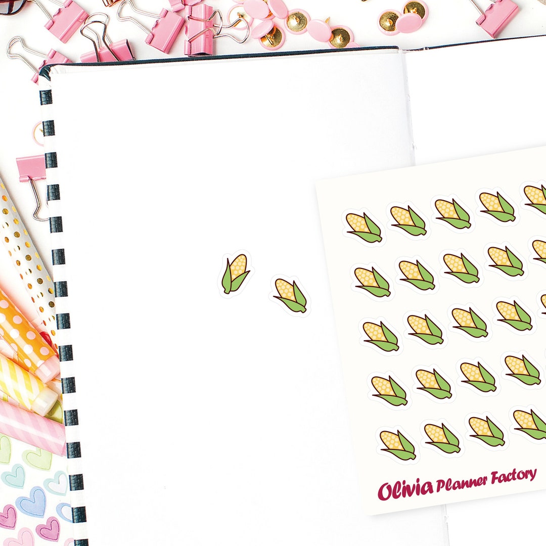 M191 Corn Stickers / Vege Stickers / Food Stickers / Cute Stickers ...