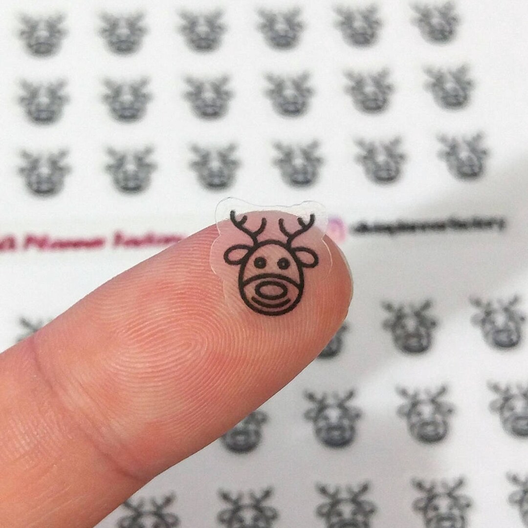 Clear Waterproof Planner Sticker. Clear Rudolf Sticker, XMAS Rudolf ...