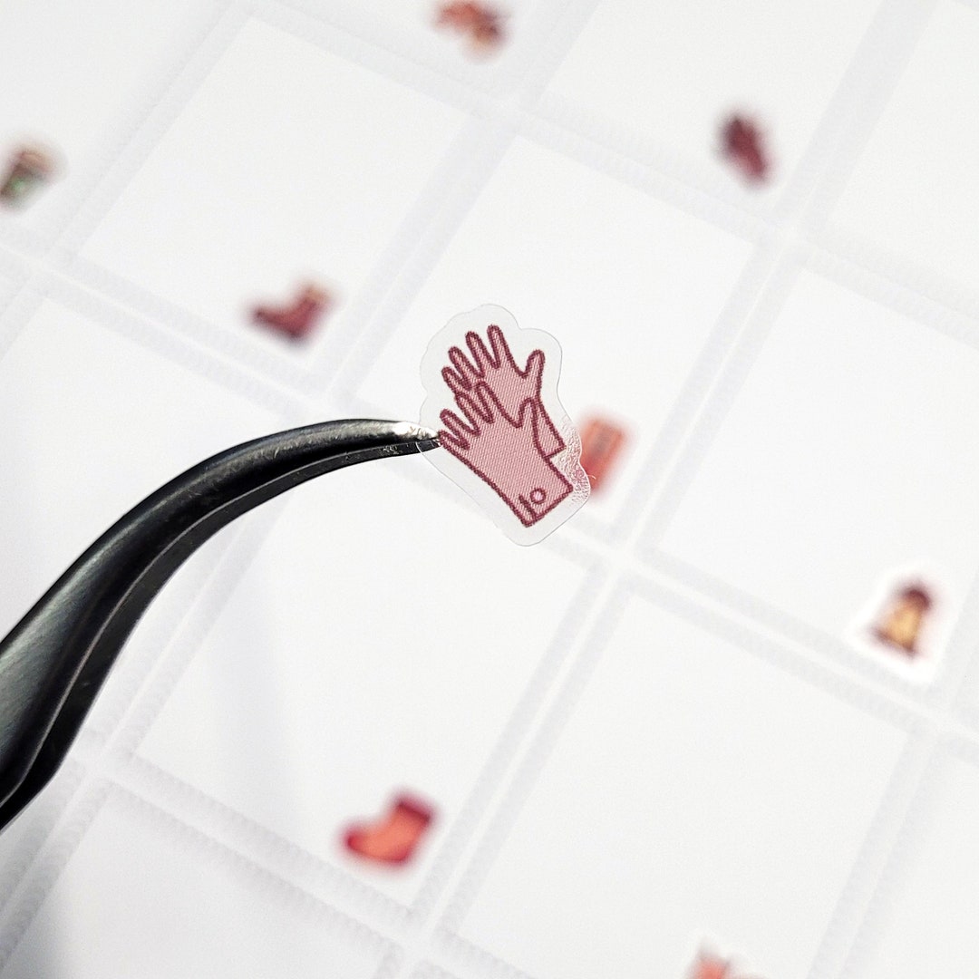 C015 RUBBER GLOVE Stickers / Dish Washing Stickers / Daily Life ...