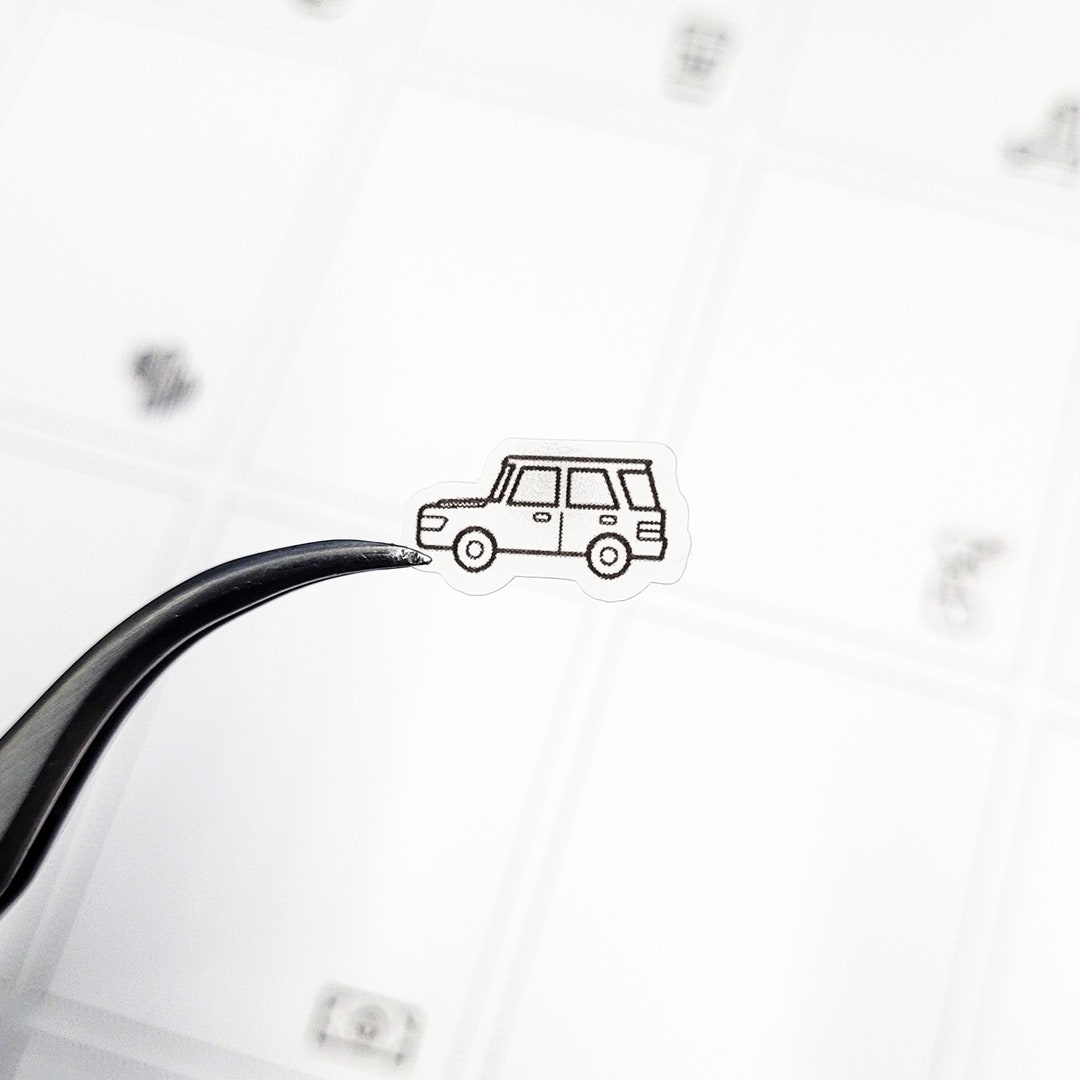 L510 Clear Car Stickers, Planner Stickers, Mini Size Sticker, ECLP ...