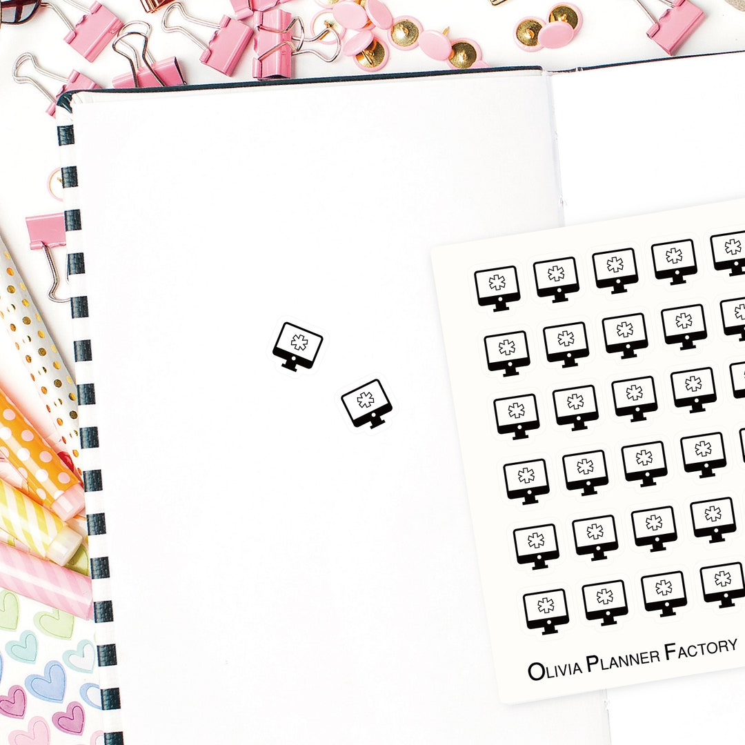 S020 Clear Hospital Sticker, Medical Stickers, Clear Planner Stickers ...