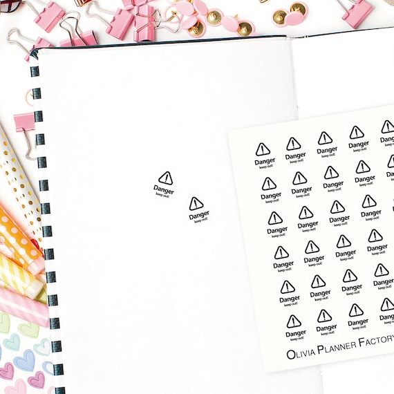 S030 Clear Danger Stickers Warning Sign Stickers Clear - Etsy