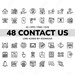 Contact Us Outline Icon Pack, SVG, PNG, Vector Icons - Etsy