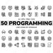 Programming Outline Icon Pack, SVG, PNG, Vector Icons - Etsy