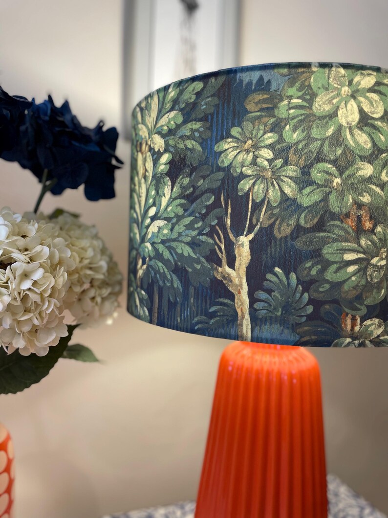 Velvet Forest Lampshade - Etsy UK