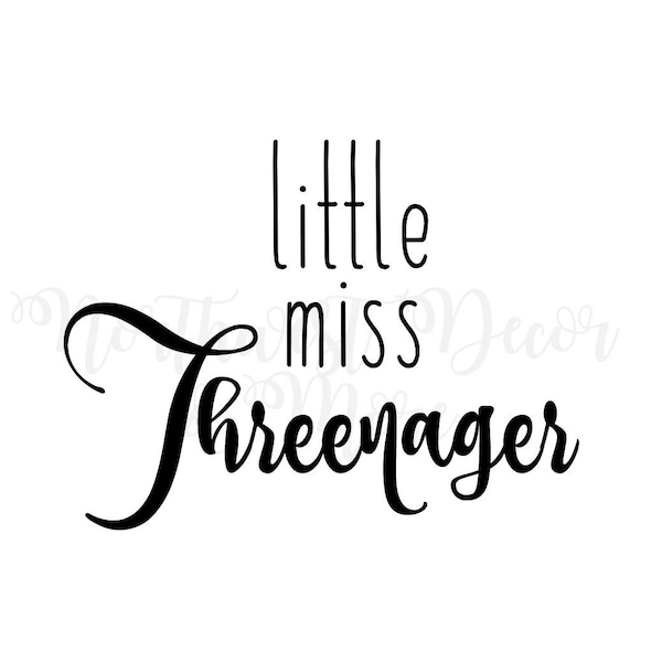 Sassy Little Threenager Svg - Etsy