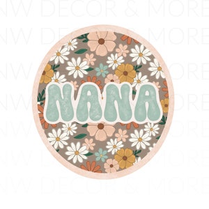 Nana Png / Nana Floral Retro Boho Png Jpg / Sublimation / - Etsy