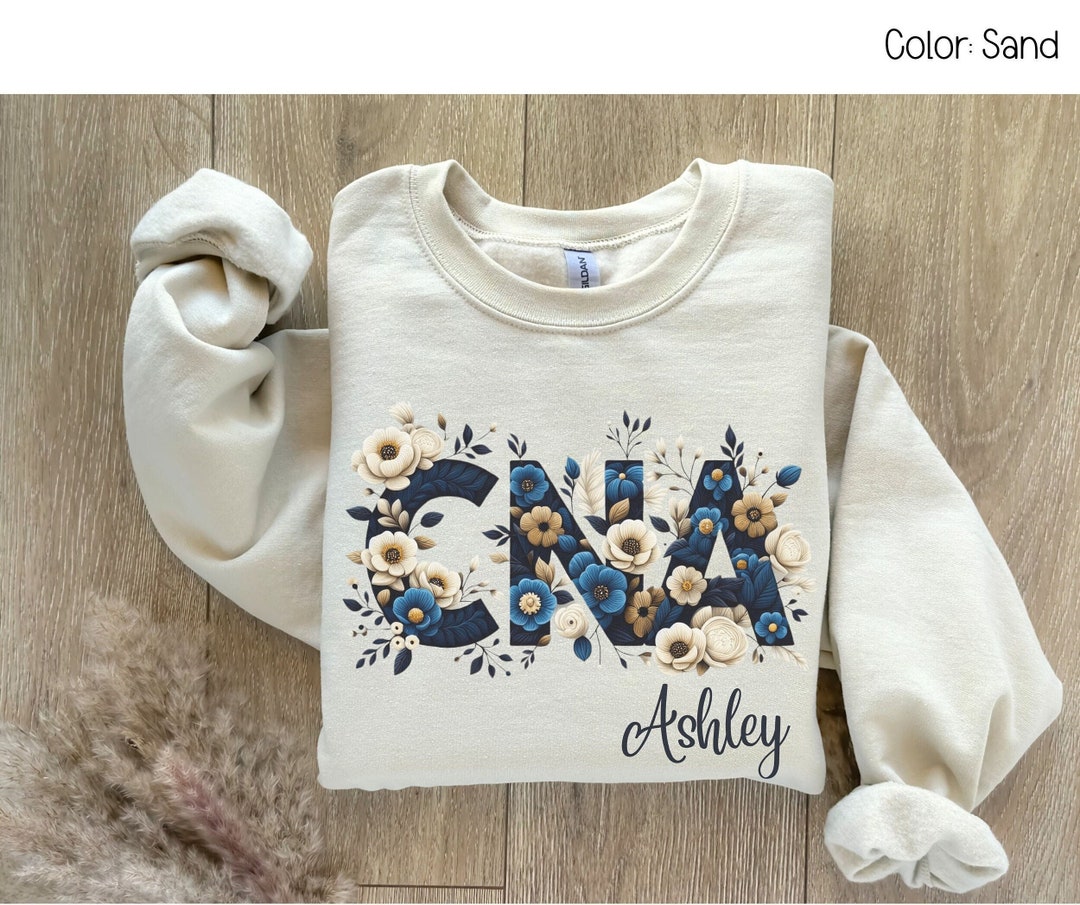 Personalized Cna Sweatshirt, Cna Gifts, Cna Nurse Appreciation Gift ...