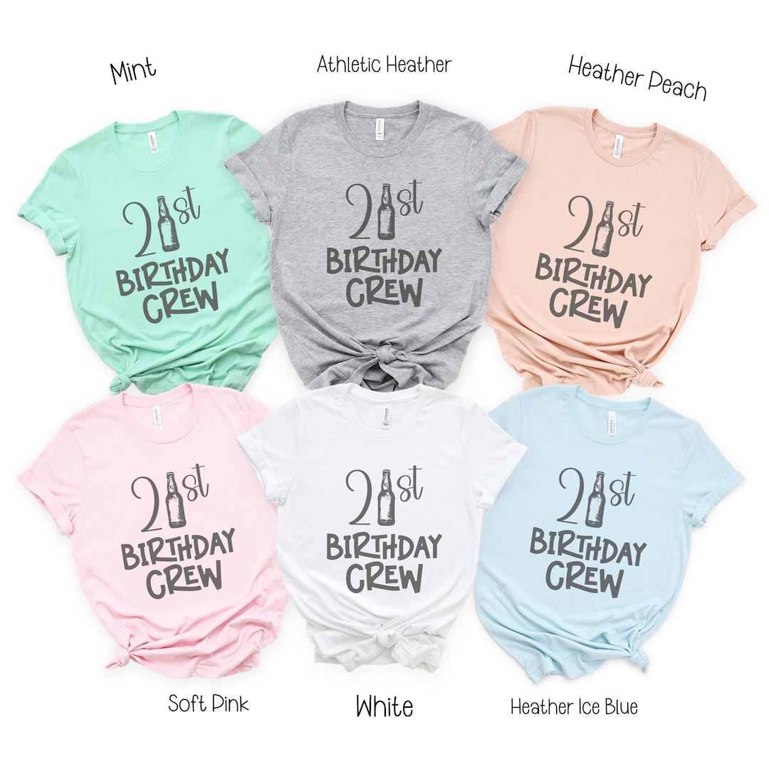 21st Birthday Crew Shirts, 21st Birthday Party Tshirts, 21st Birthday ...