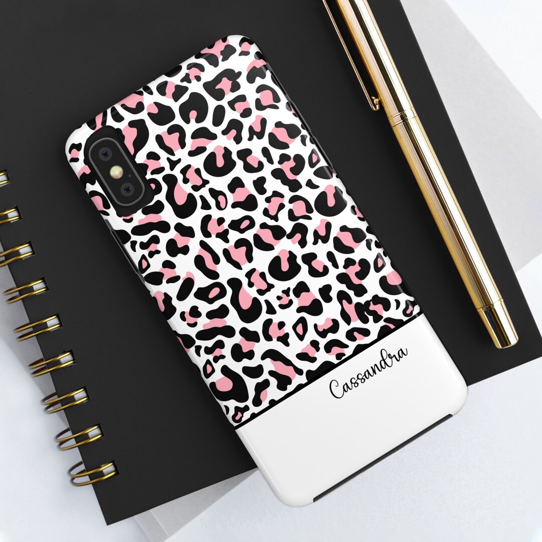 Personalized Leopard Print iPhone Case, iPhone Cover Gift for Her, iPhone 15 Case, iPhone 14 ...