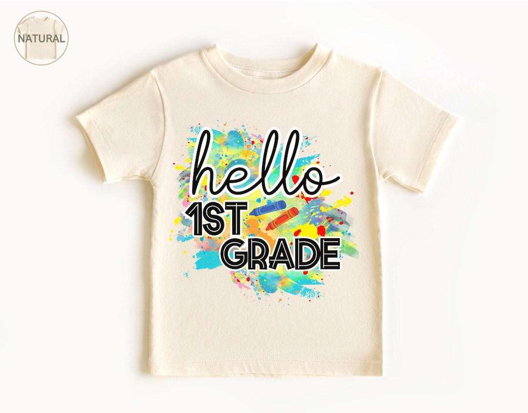 Hello First Grade Shirt Back to School Shirt First Day of - Etsy
