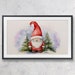 Watercolor Christmas Gnome Frame TV Art Christmas Gnome Near - Etsy