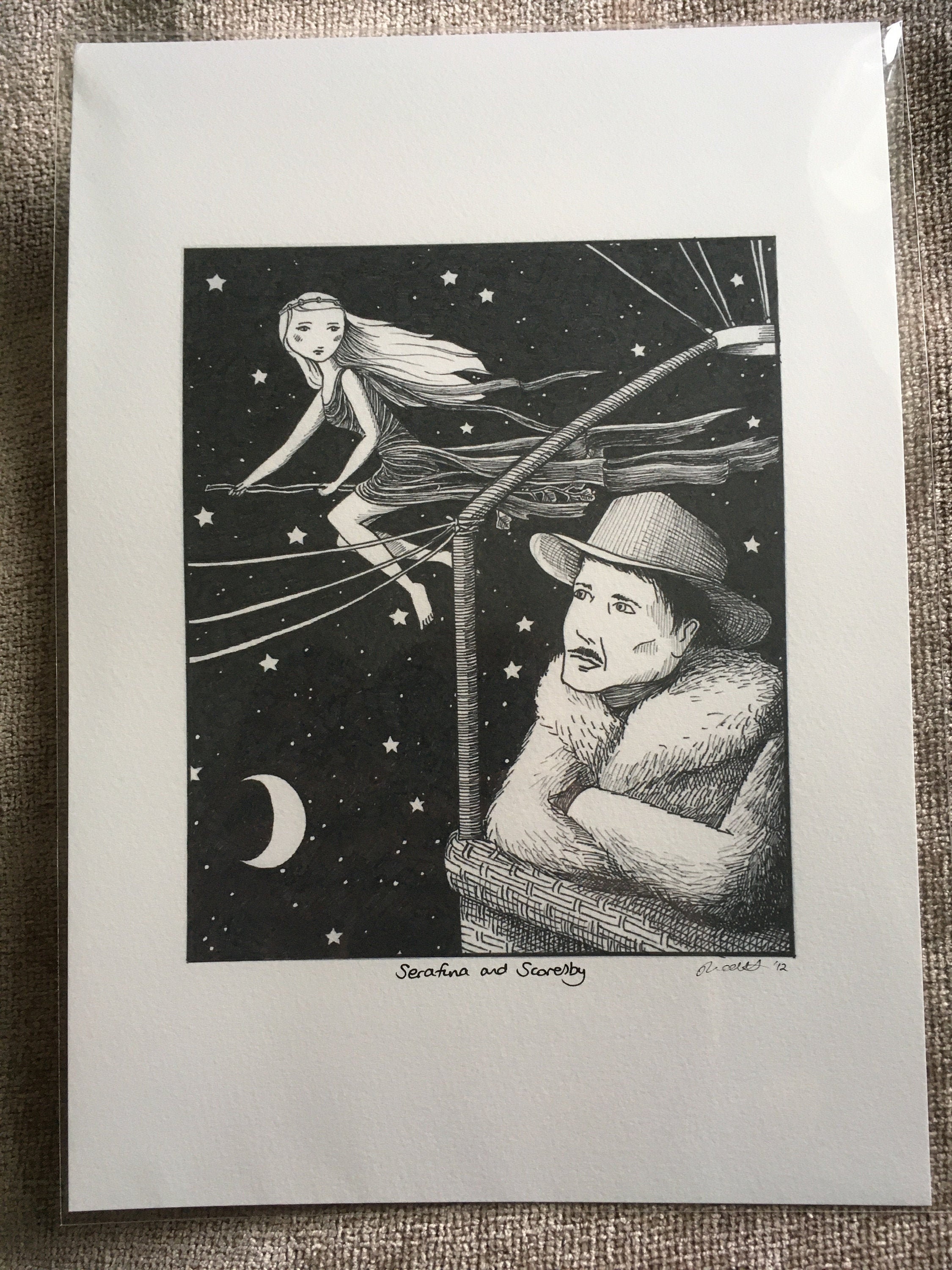 Serafina and Scoresby Hand Drawn Print, Artwork Inspired by the His ...