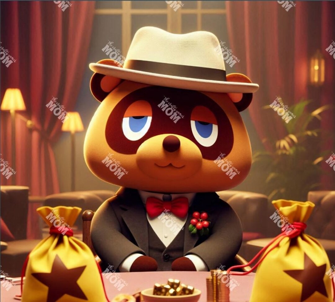 Tom Nook Mob Boss - Digital Graphic Art Sublimation 3072x2056 PNG ...