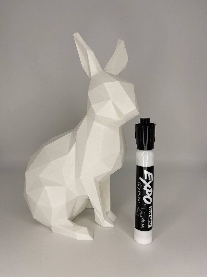 LARGE Geometric Bunny Figure Rabbit Figurine Housewarming - Etsy