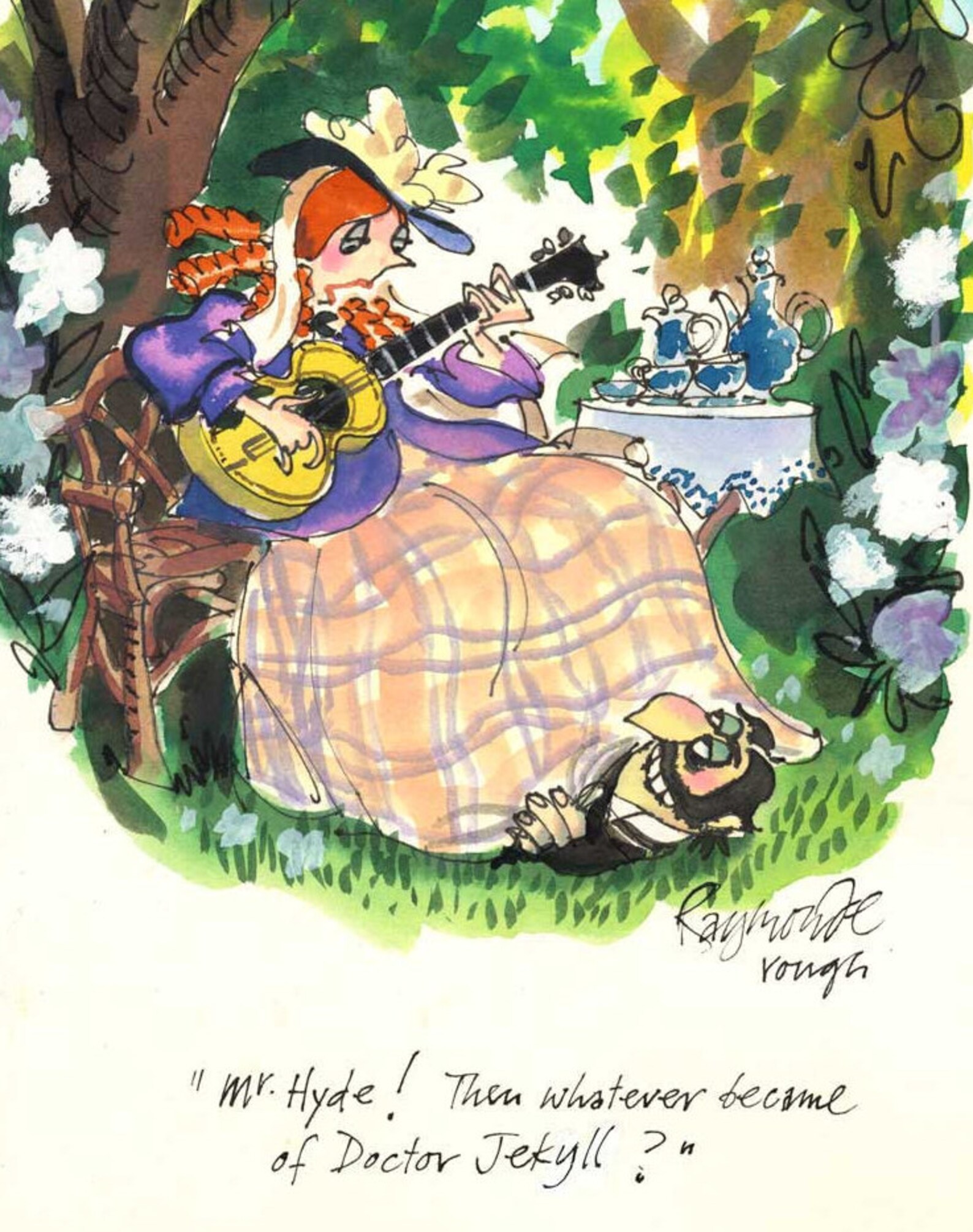 Original Preliminary Playboy Cartoon by the Late Roy Raymonde an ...