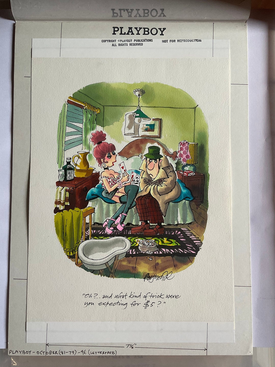 October 1981 Playboy USA Published Roy Raymonde Full Page Cartoon - Etsy