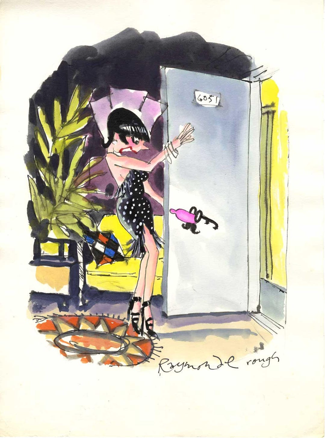 ORIGINAL Preliminary Playboy Cartoon Roy Raymonde the Invisable Man - Etsy