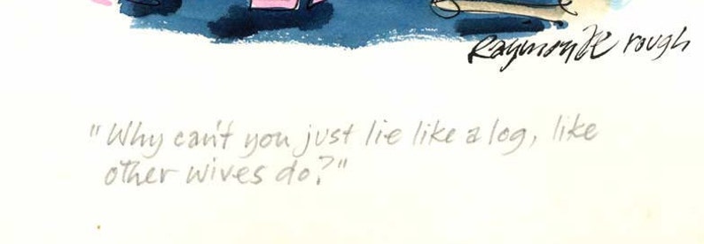 Original Preliminary Playboy Cartoon by the Late Roy Raymonde an ...