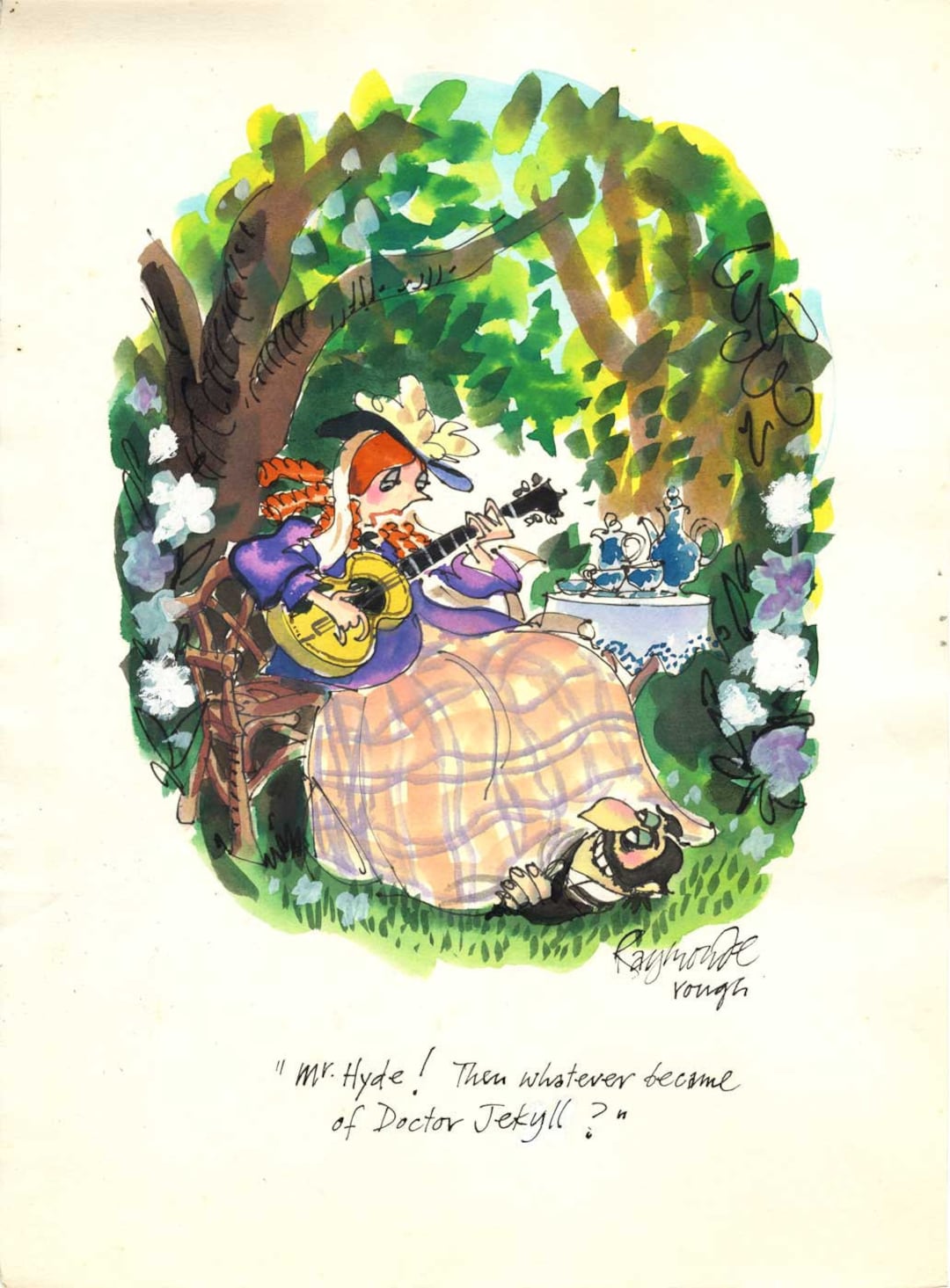 Original Preliminary Playboy Cartoon by the Late Roy Raymonde an ...