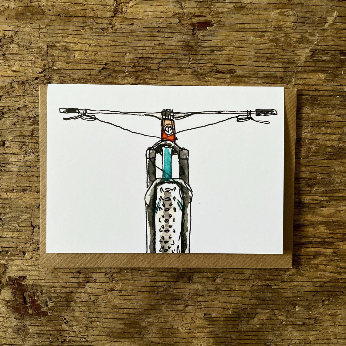 Cycling Card Mountain Bike Card Hardtail MTB Bike - Etsy