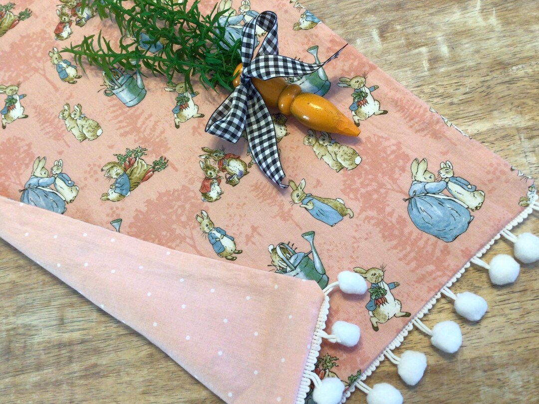 Peter Rabbit Easter Table Runner Beatrix Potter Spring Table ...