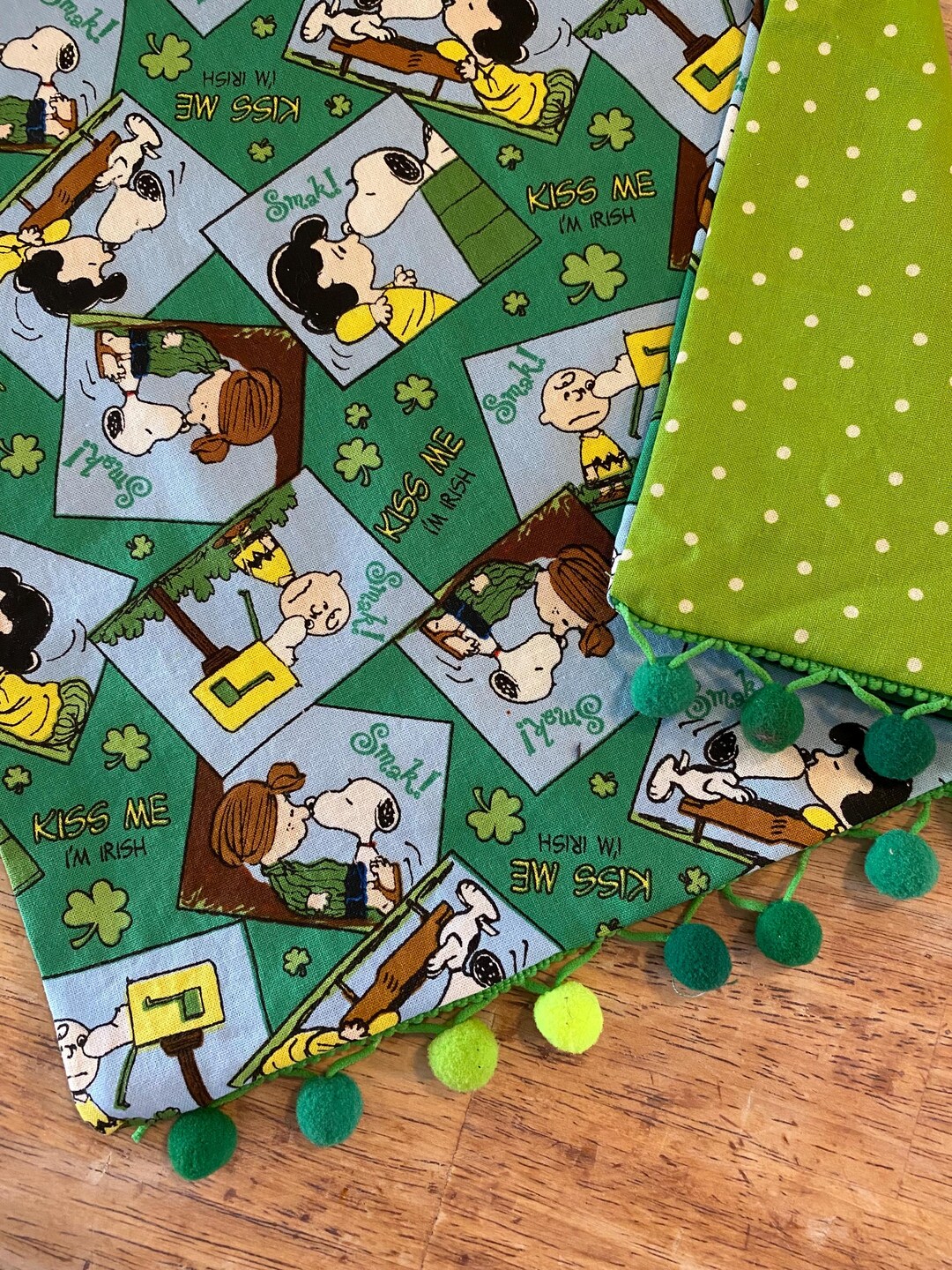 Snoopy Saint Patrick’s Day Table Runner Peanut Gang Saint Patrick’s Day ...