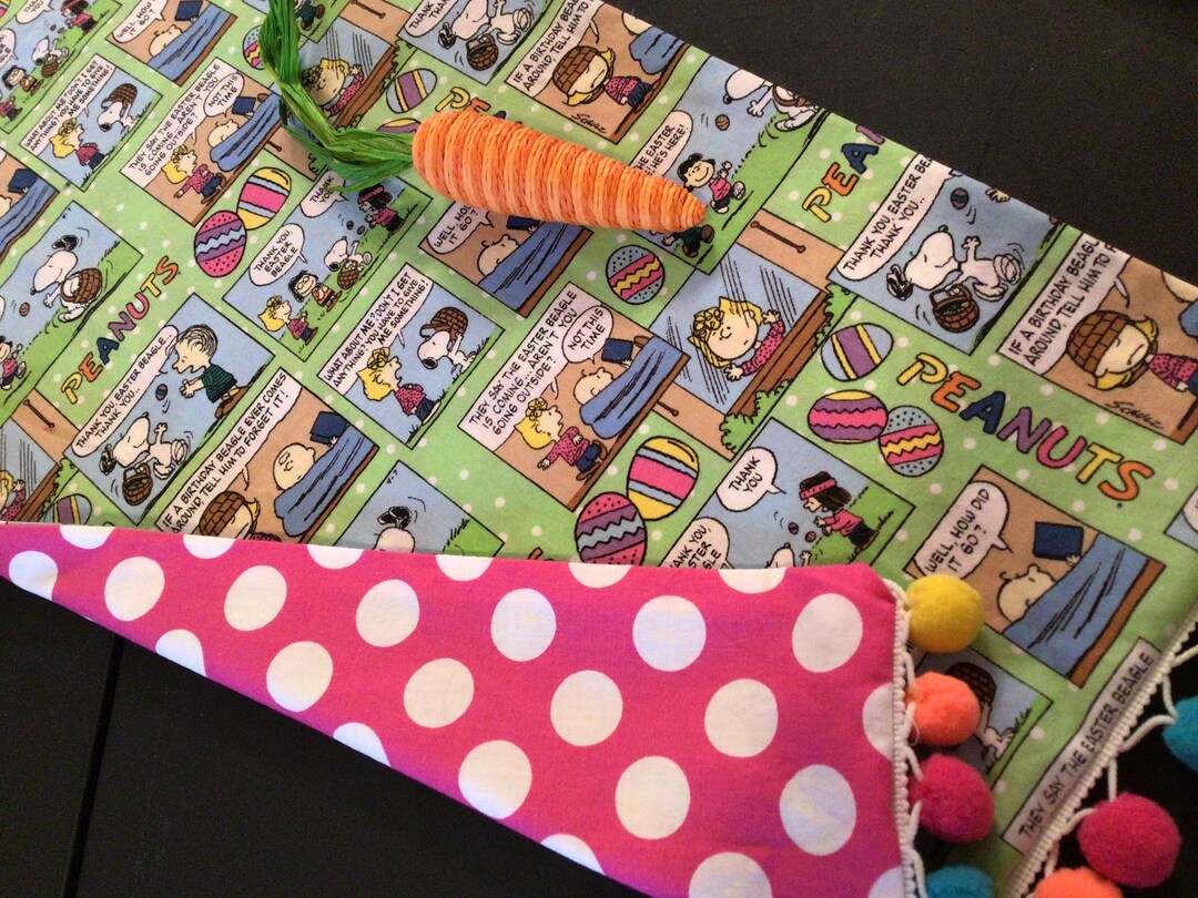 Easter Snoopy Table Runner: Reversible Charlie Brown Decor - Etsy