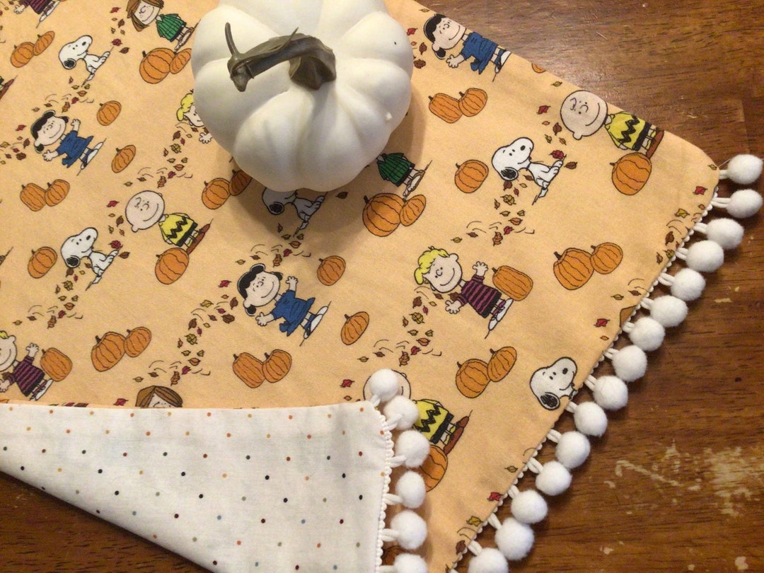 Charlie Brown Halloween Table Runner: Fall Peanut Gang Decor Fall ...
