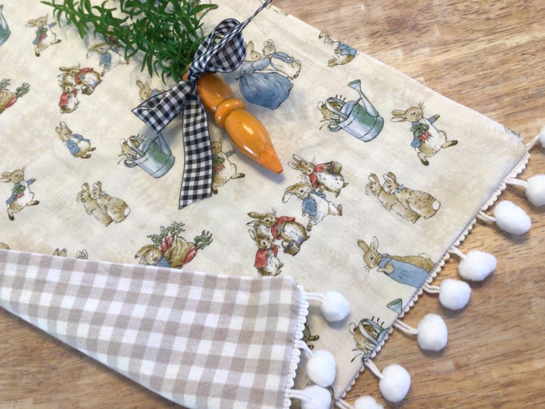 Peter Rabbit Easter Table Runner Beatrix Potter Spring Table ...