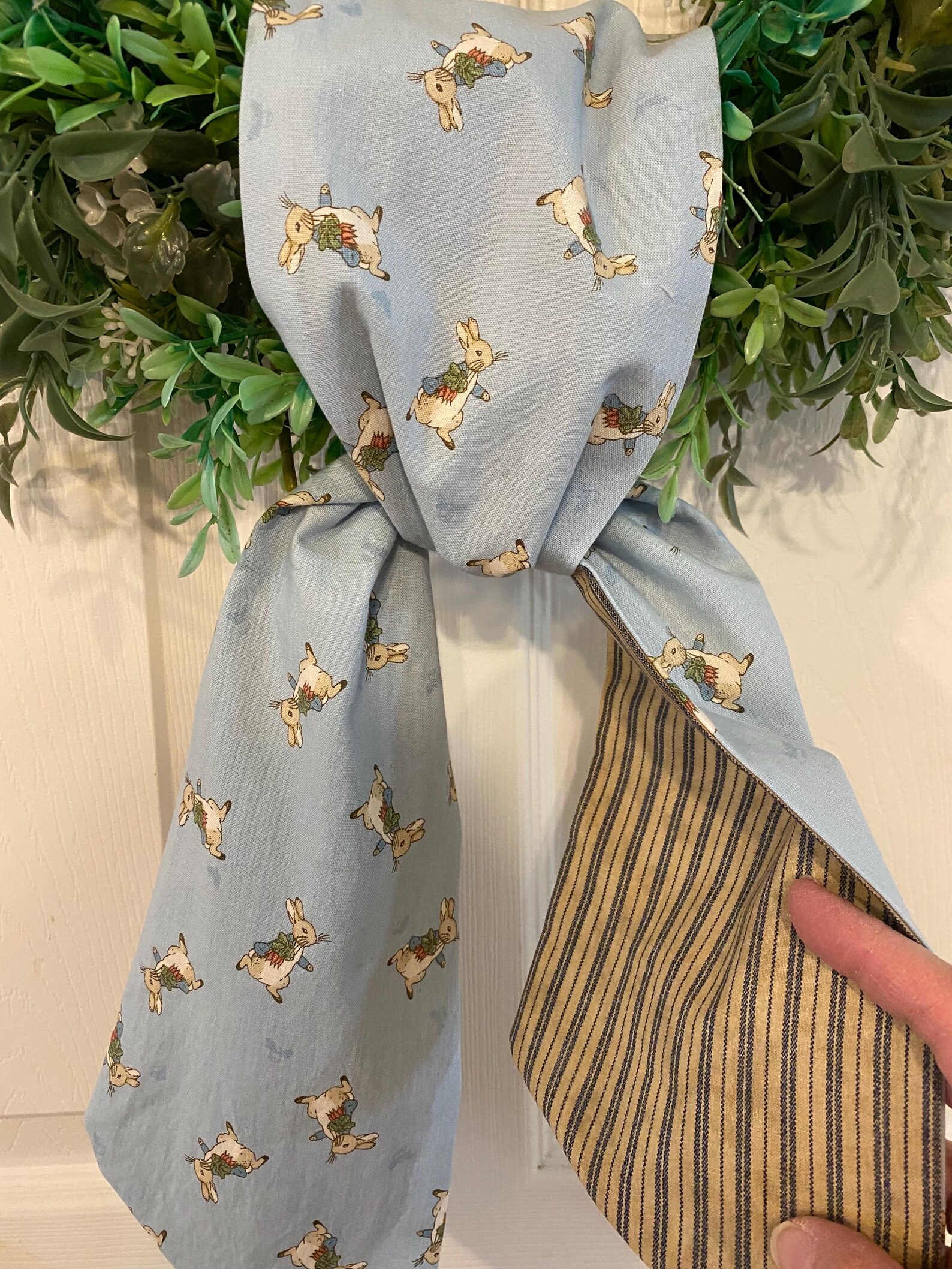 Peter Rabbit Wreath Scarfpeter Rabbit Sash Easter Wreathscarf Spring ...