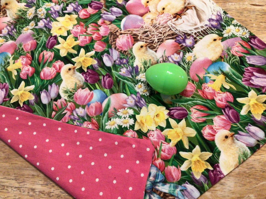 Easter Chick Table Runner: Reversible Spring Decor - Etsy
