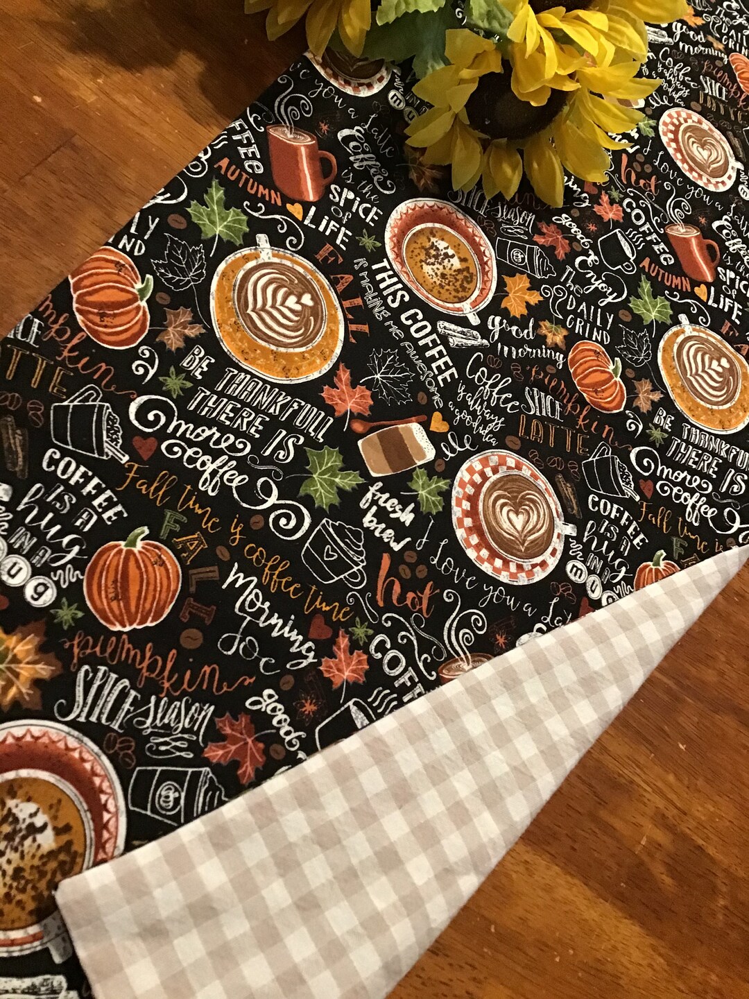 Fall Table Runner Fall Coffee Runner Table Runner Autumn Farmhouse ...