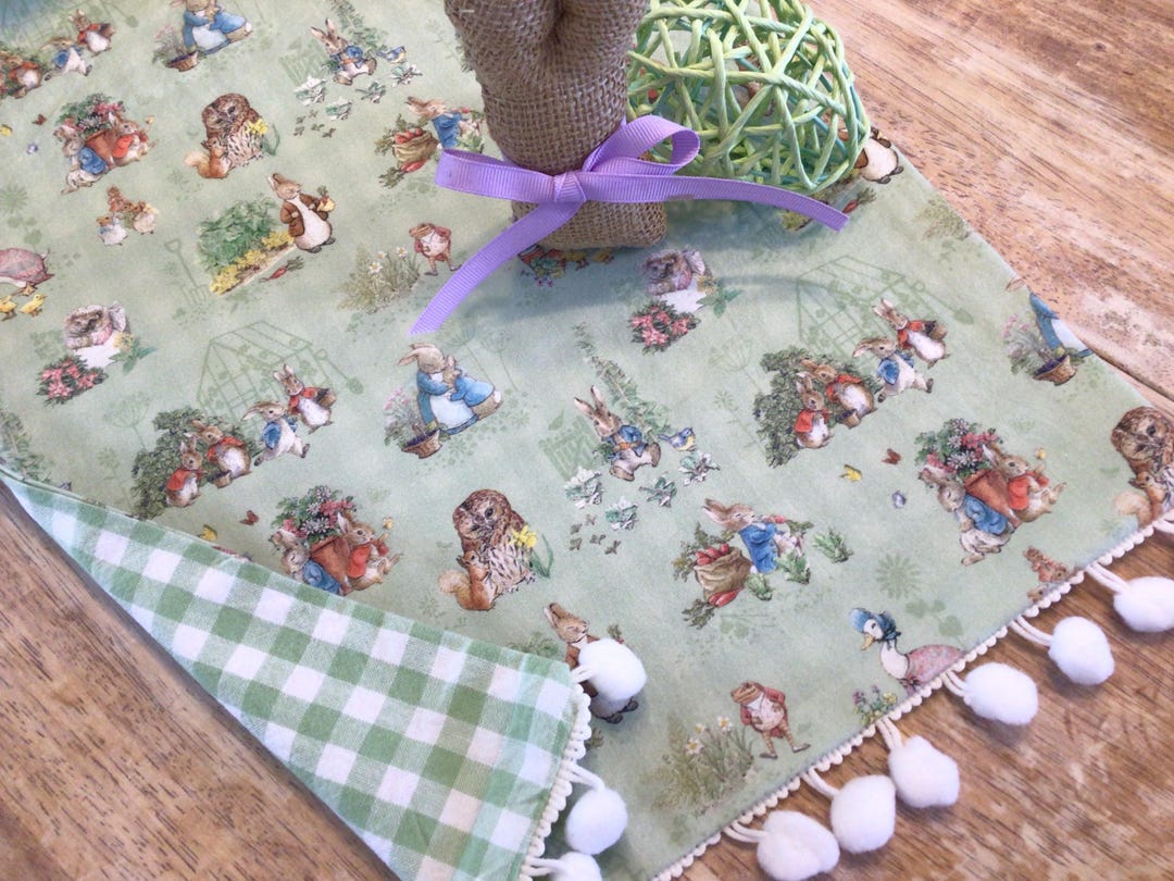 Peter Rabbit Easter Table Runner Beatrix Potter Spring Table ...