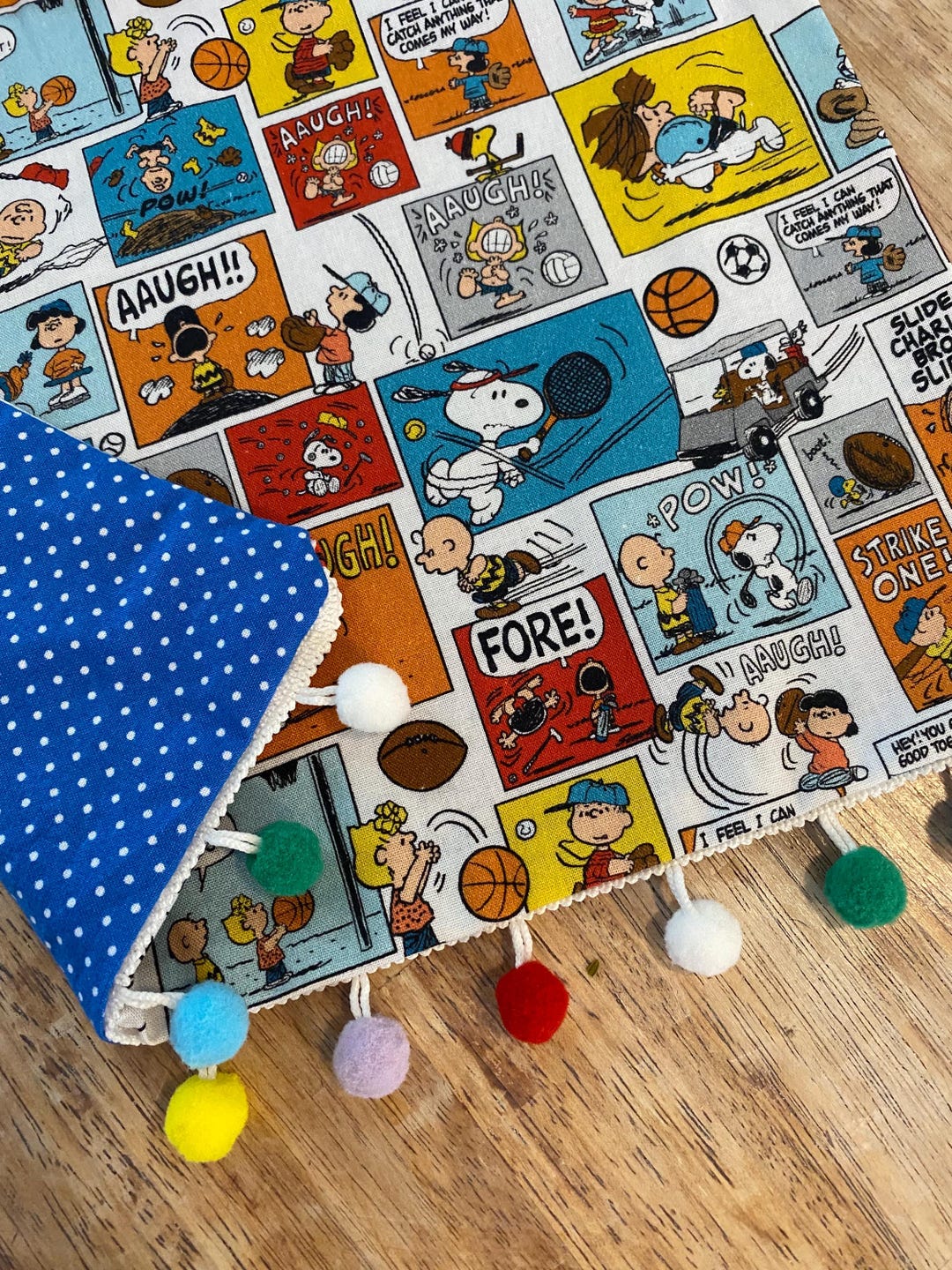 Charlie Brown Cartoon Table Runner Snoopy Comic Strip Table Runner ...