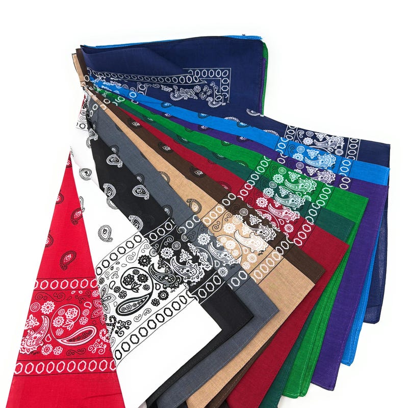 48 Cotton Bandanas - Etsy