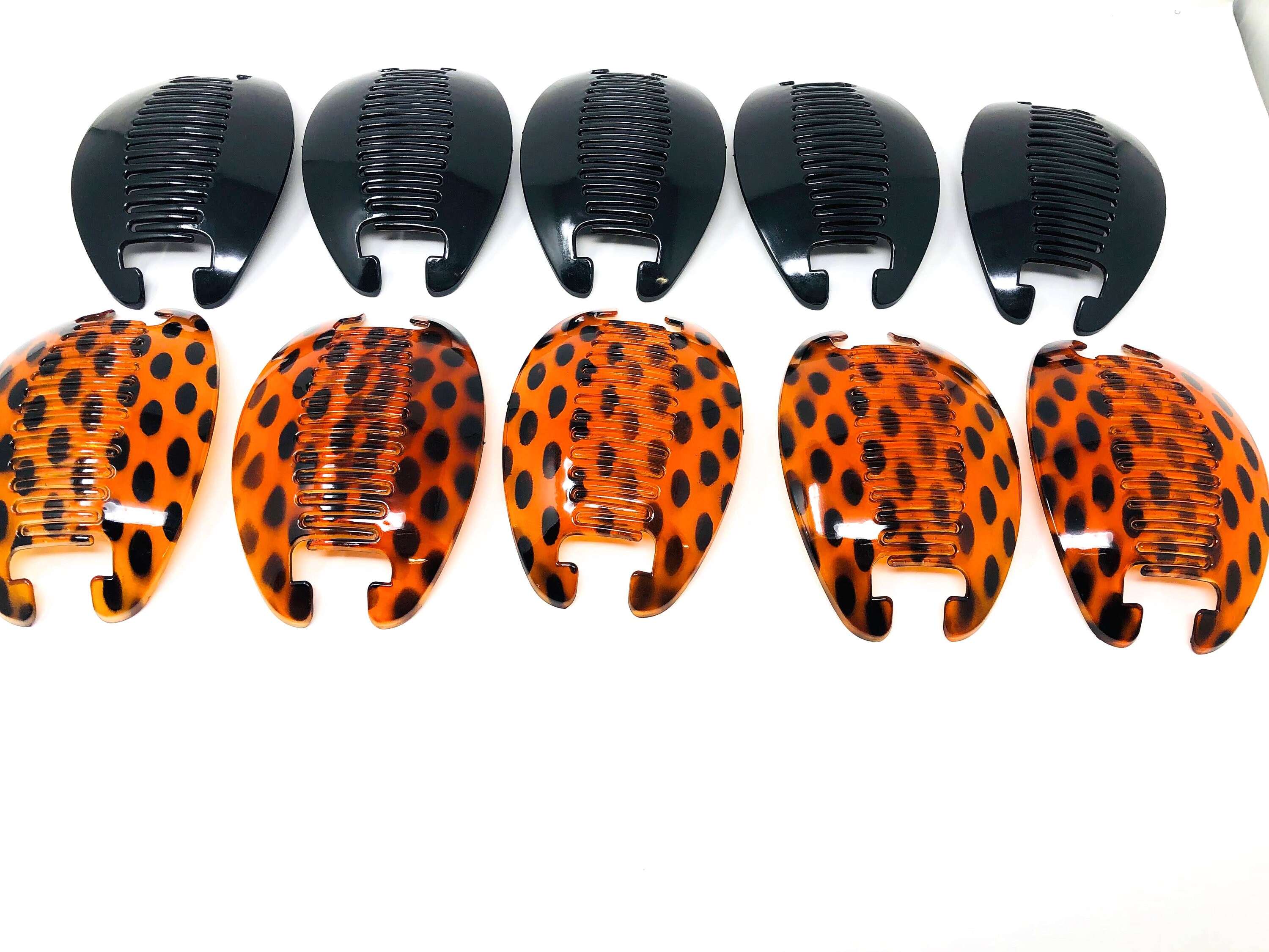 10sets Interlocking Banana Combs Hair Clip French Side Comb Holder ...